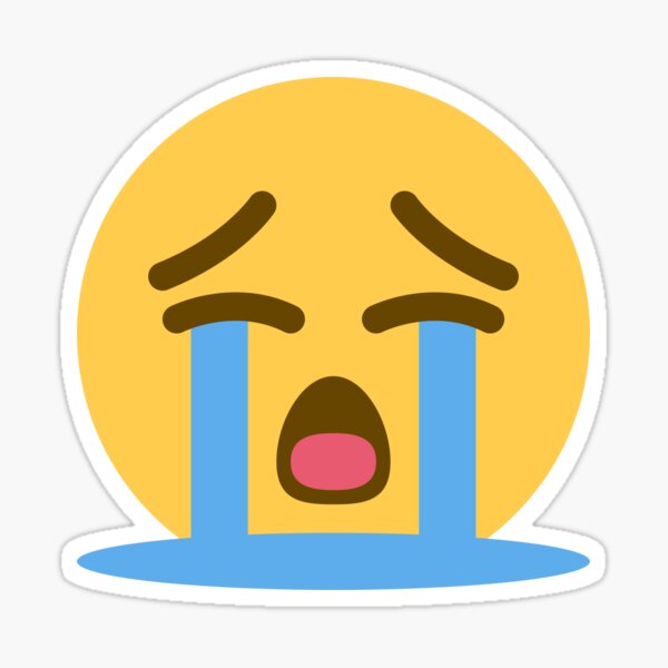 Sad Face Emoji Stickers | Redbubble