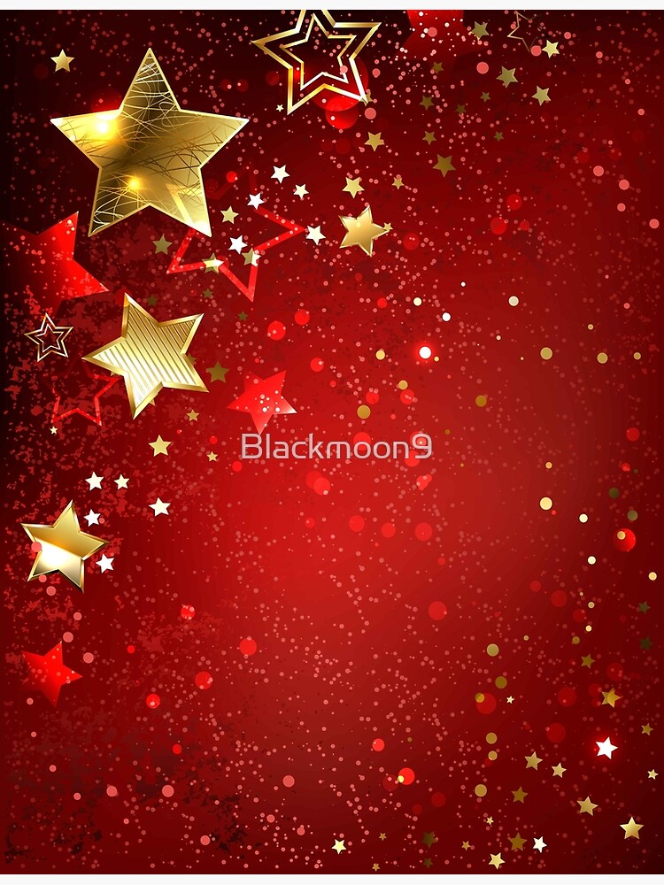 "Gold Stars on a Red Background" Poster for Sale by Blackmoon9 | Redbubble