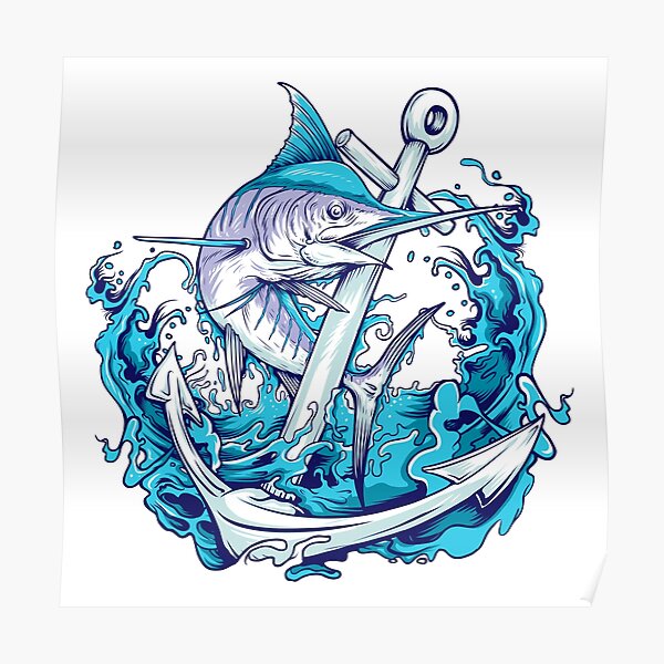 Póster «Marlin Pesca Y Ancla» de renju1902 | Redbubble