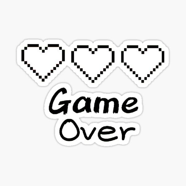 Sticker « Game over gaming vêtements et objets : Tasse, horloge ...