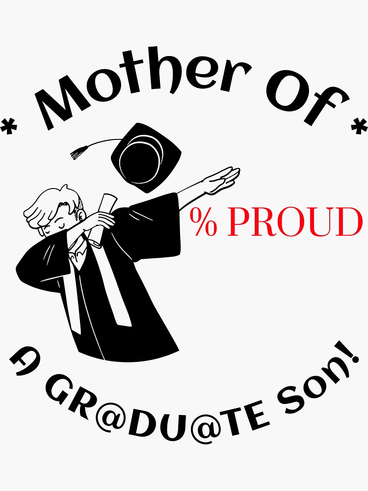 "Graduation 2020 Mother of a Graduate dabbing Son -100% Proud- Our ...