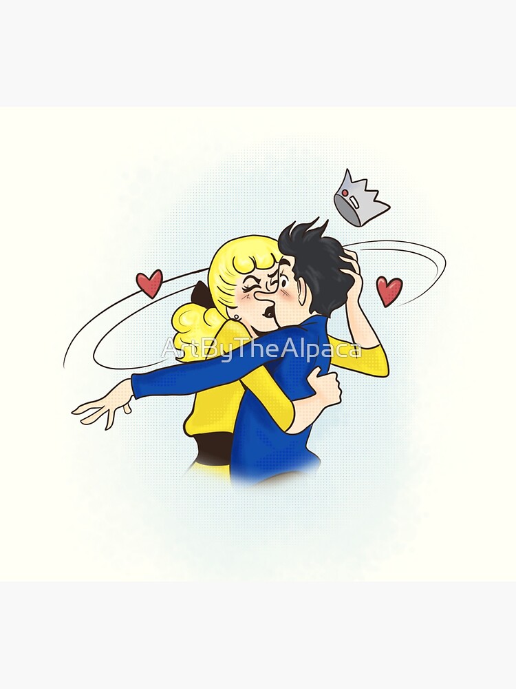 "Bughead kiss" Sticker by ArtByTheAlpaca | Redbubble