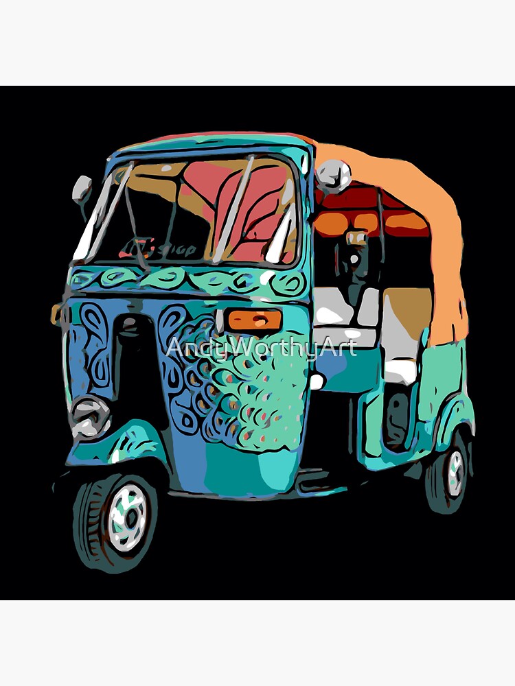 "Tuk Tuk " Sticker for Sale by AndyWorthyArt | Redbubble