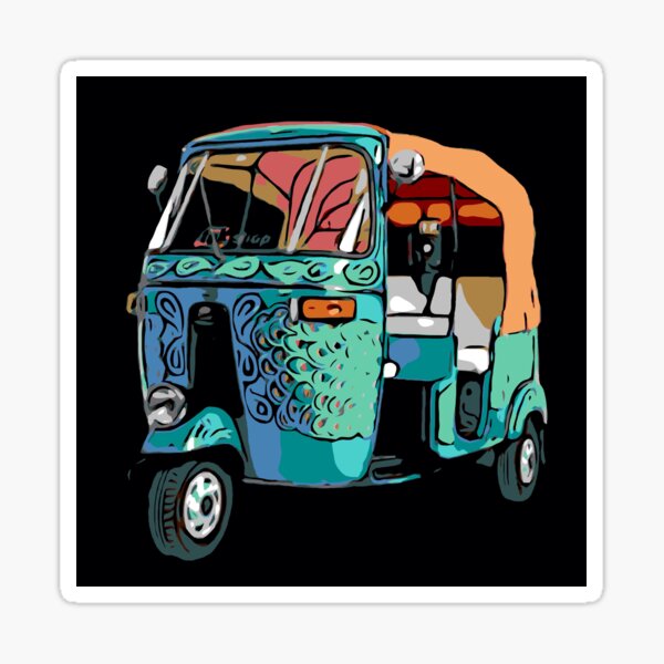 "Tuk Tuk " Sticker for Sale by AndyWorthyArt | Redbubble