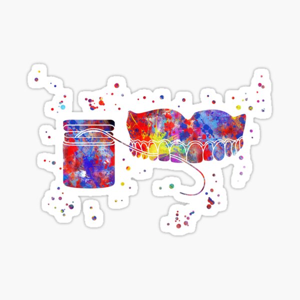 "Dental floss" Sticker by Rosaliartbook | Redbubble