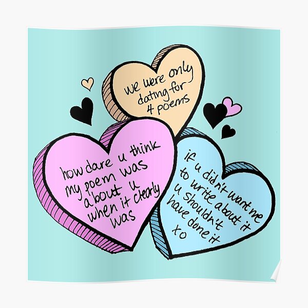 "sassy poet heart candies" Poster by hwpoetry | Redbubble
