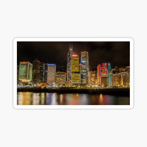 "Hong Kong Waterfront" Sticker for Sale by CrackerCampbell | Redbubble