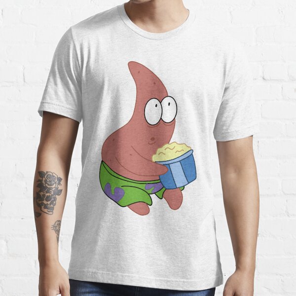 "Patrick Eating Popcorn " T-shirt for Sale by yellowwpaint | Redbubble ...