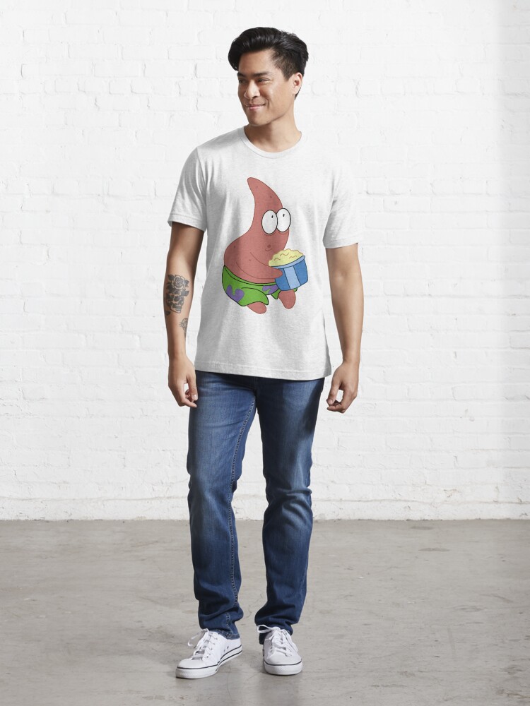 "Patrick Eating Popcorn " T-shirt for Sale by yellowwpaint | Redbubble ...