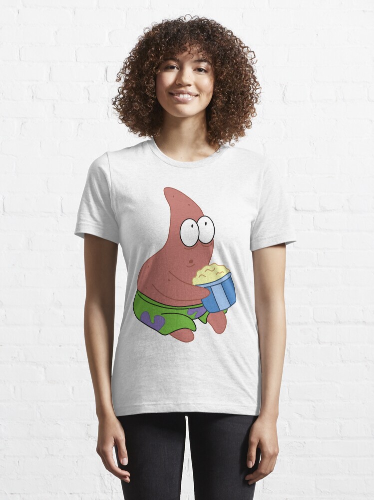 "Patrick Eating Popcorn " T-shirt for Sale by yellowwpaint | Redbubble ...