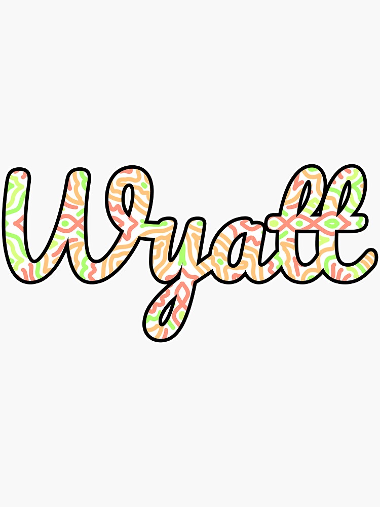 "Wyatt Handwritten Name" Sticker for Sale by inknames | Redbubble