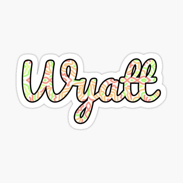 "Wyatt Handwritten Name" Sticker for Sale by inknames | Redbubble