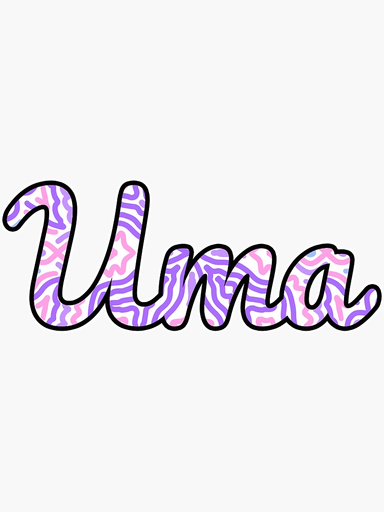 "Uma Handwritten Name" Sticker for Sale by inknames | Redbubble