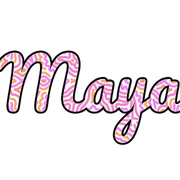 "Maya Handwritten Name" Sticker for Sale by inknames | Redbubble