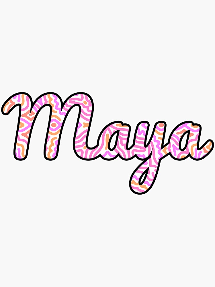 "Maya Handwritten Name" Sticker for Sale by inknames | Redbubble