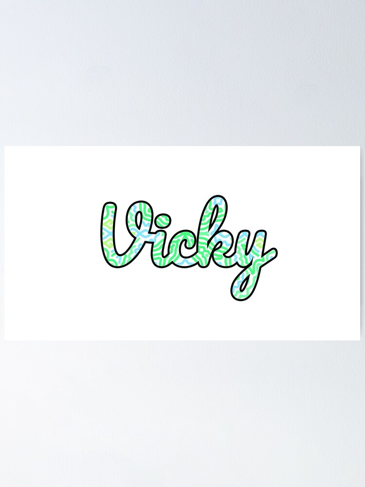 "Vicky Handwritten Name" Poster for Sale by inknames | Redbubble