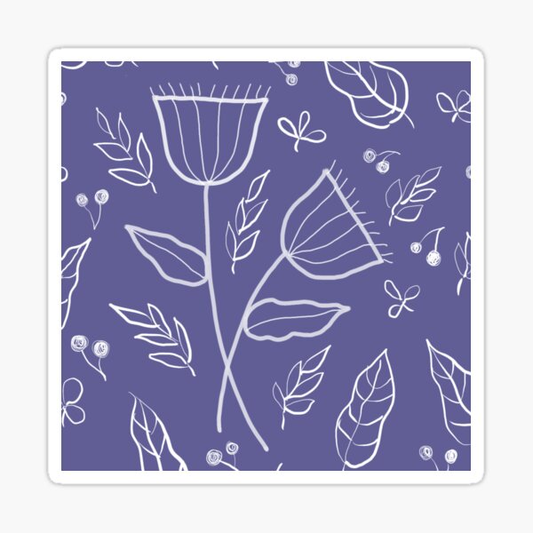 "Floral Line" Sticker by Fzahra | Redbubble