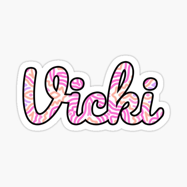 "Vicki Handwritten Name" Sticker by inknames | Redbubble