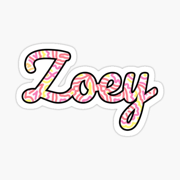 "Zoey Handwritten Name" Sticker for Sale by inknames | Redbubble