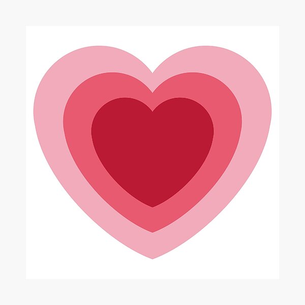"Growing Pink Heart Emoji" Photographic Print by Winkham | Redbubble