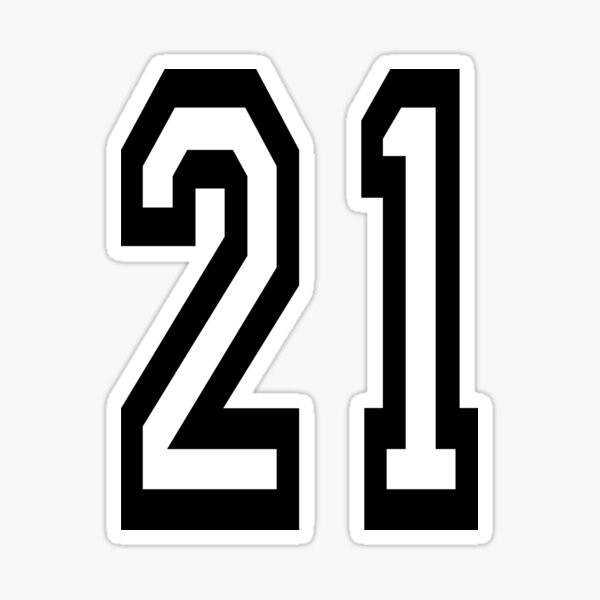 Number 21 Stickers | Redbubble