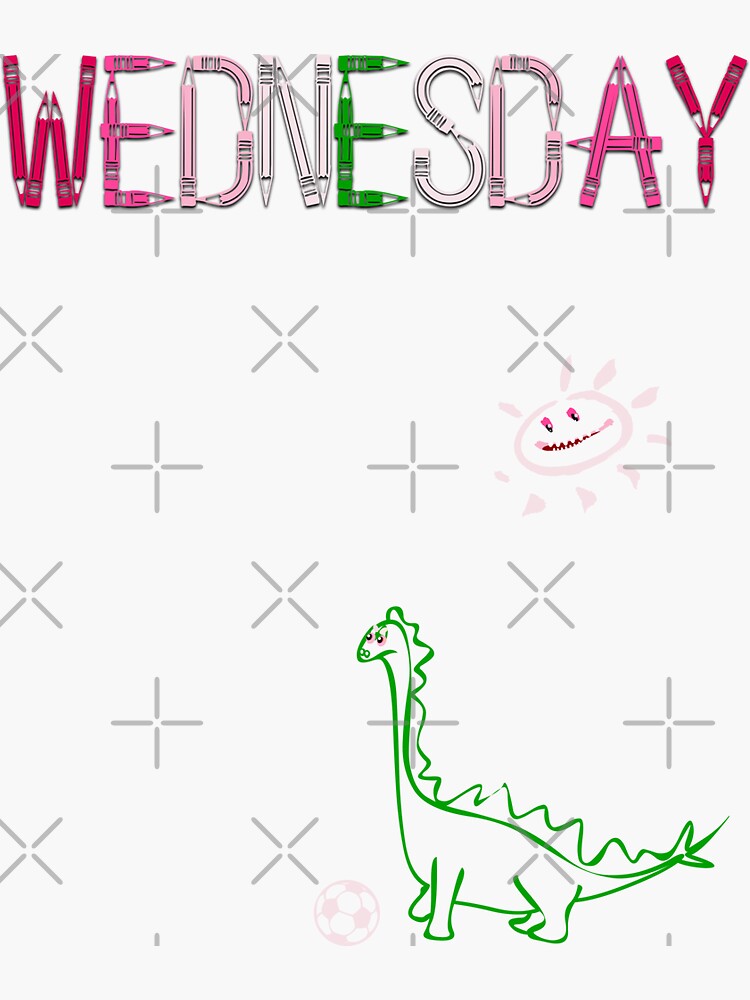 "Wednesday - Funny Vintage Dinosaur Days of the Week School Gift ...