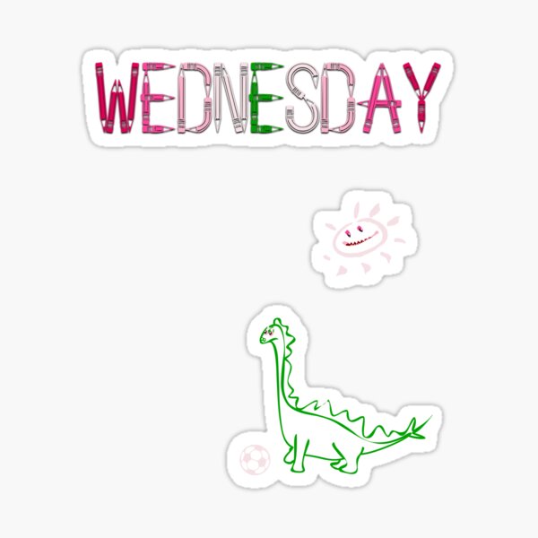 "Wednesday - Funny Vintage Dinosaur Days of the Week School Gift ...