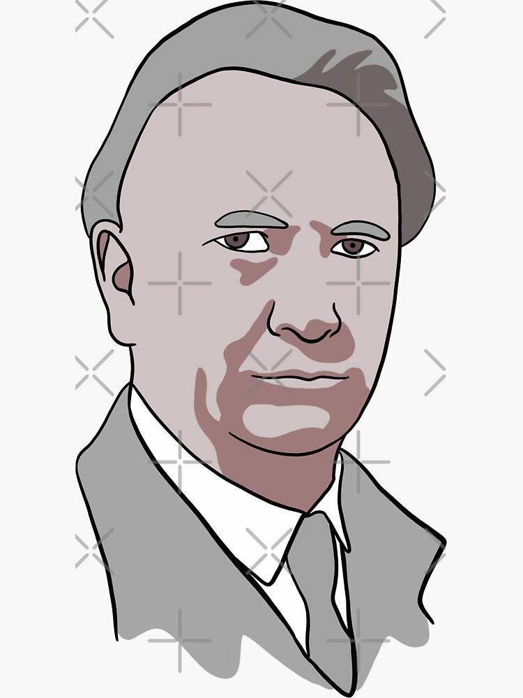 "Karl Jaspers Minimal Portrait - Philosophy" Sticker for Sale by ...