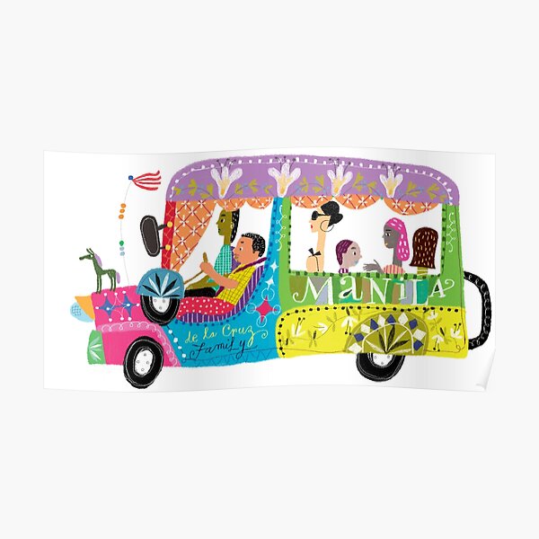 "The Philippine jeepney illustrated by Robert Alejandro" Poster for ...