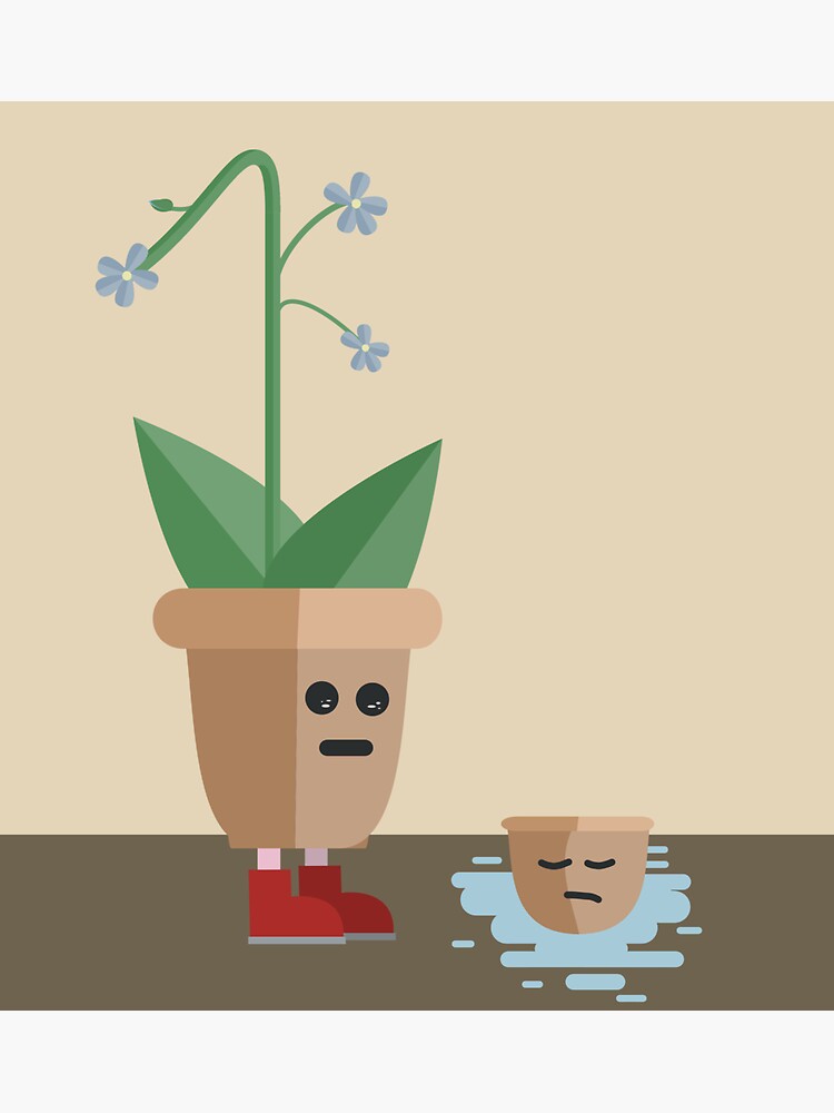 "sad plant" Sticker for Sale by danielyoung | Redbubble
