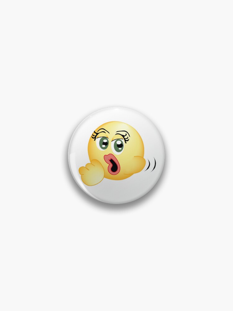"Oral Fixation; The Blowjob Emoji" Pin for Sale by StinkPad | Redbubble