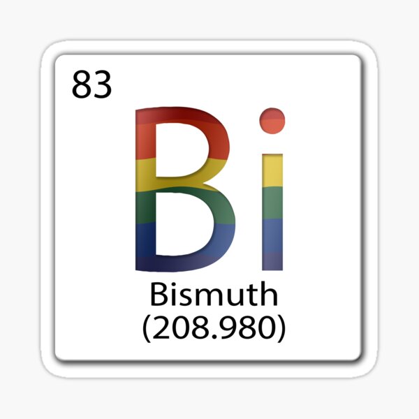 "Chemical Element Tile Bi Bismuth with Rainbow flag" Sticker by ...