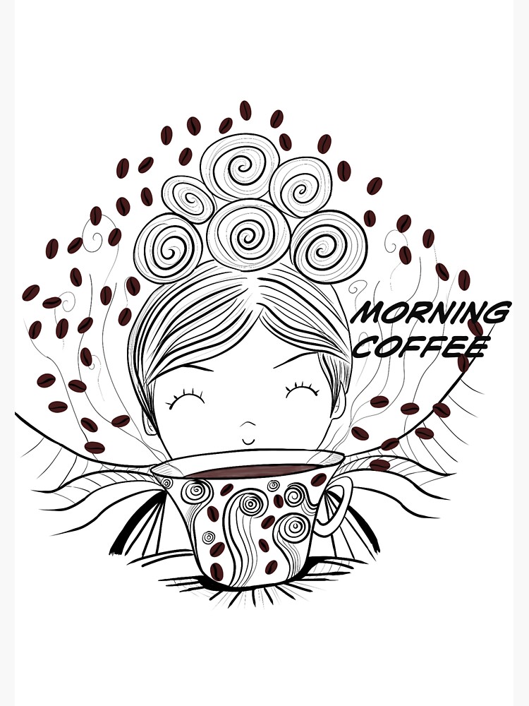 Coffee Girl Sticker For Sale By Miganbb Redbubble