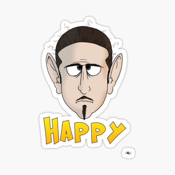 "Happy emotion face" Sticker by Galfi | Redbubble