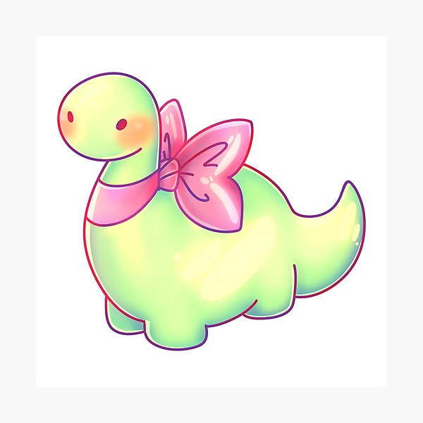 "Cute Chubby Dino" Photographic Print by queer-konsta | Redbubble