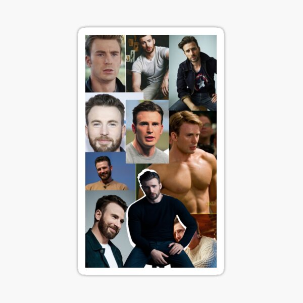 "Chris Evans" Sticker for Sale by FanArtCollages | Redbubble