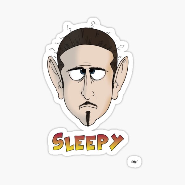 "Sleepy emotion face" Sticker for Sale by Galfi | Redbubble