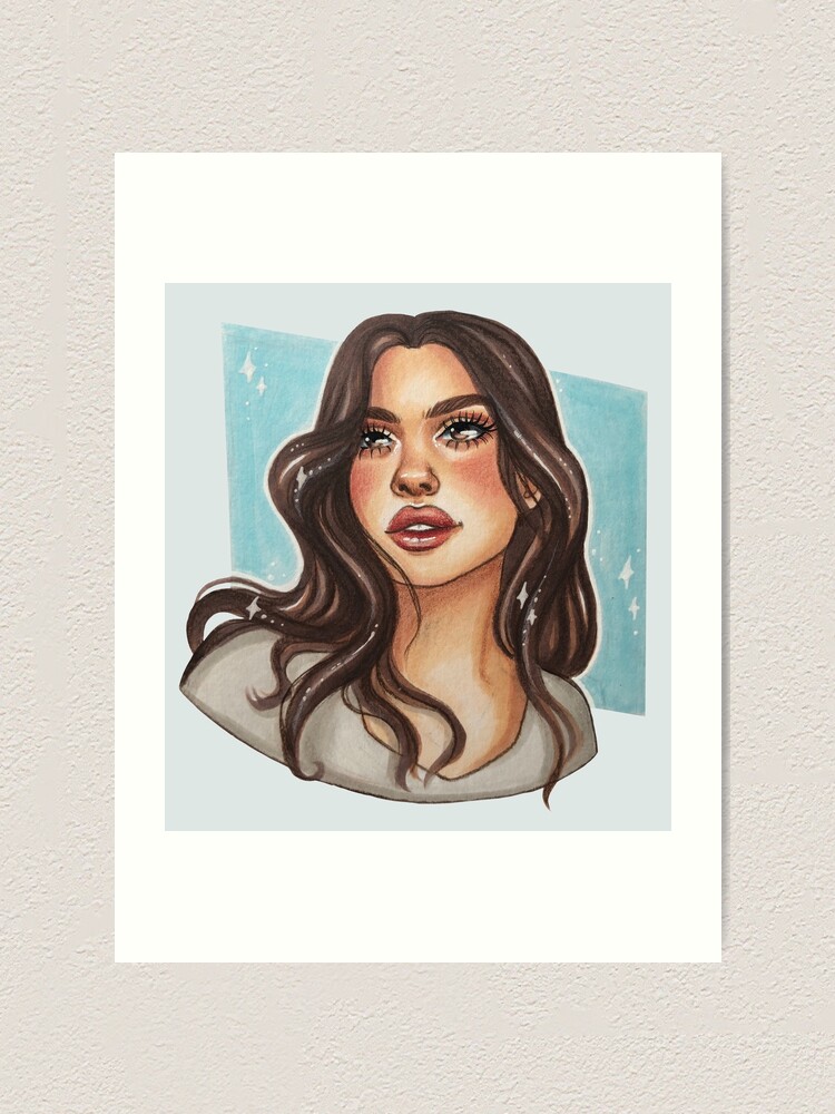"Cute girl -marker drawing" Art Print for Sale by emmiedrawss | Redbubble