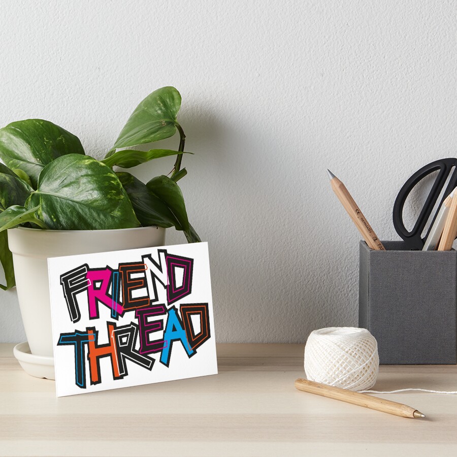 "Friend Thread Extended Cut Logo" Art Board Print by wolfndn | Redbubble