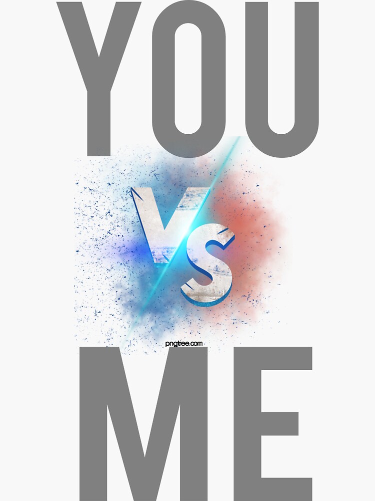 "you and me winner vs" Sticker for Sale by MODERN20200 | Redbubble