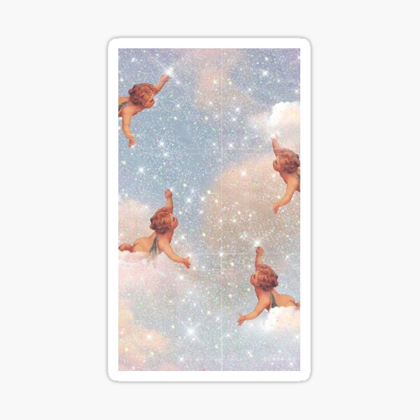 "Y2k Sparkly Cherubs Print" Sticker for Sale by cinlali | Redbubble