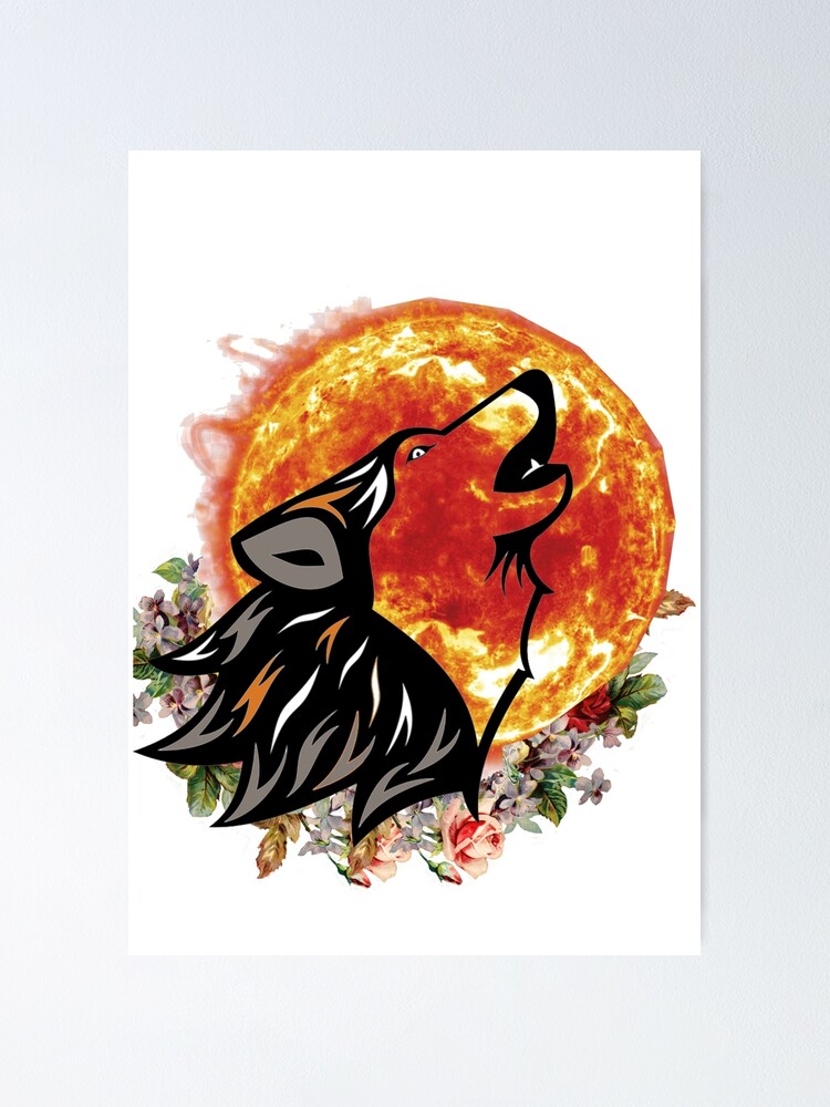 "Sun wolf" Poster for Sale by TABAN | Redbubble