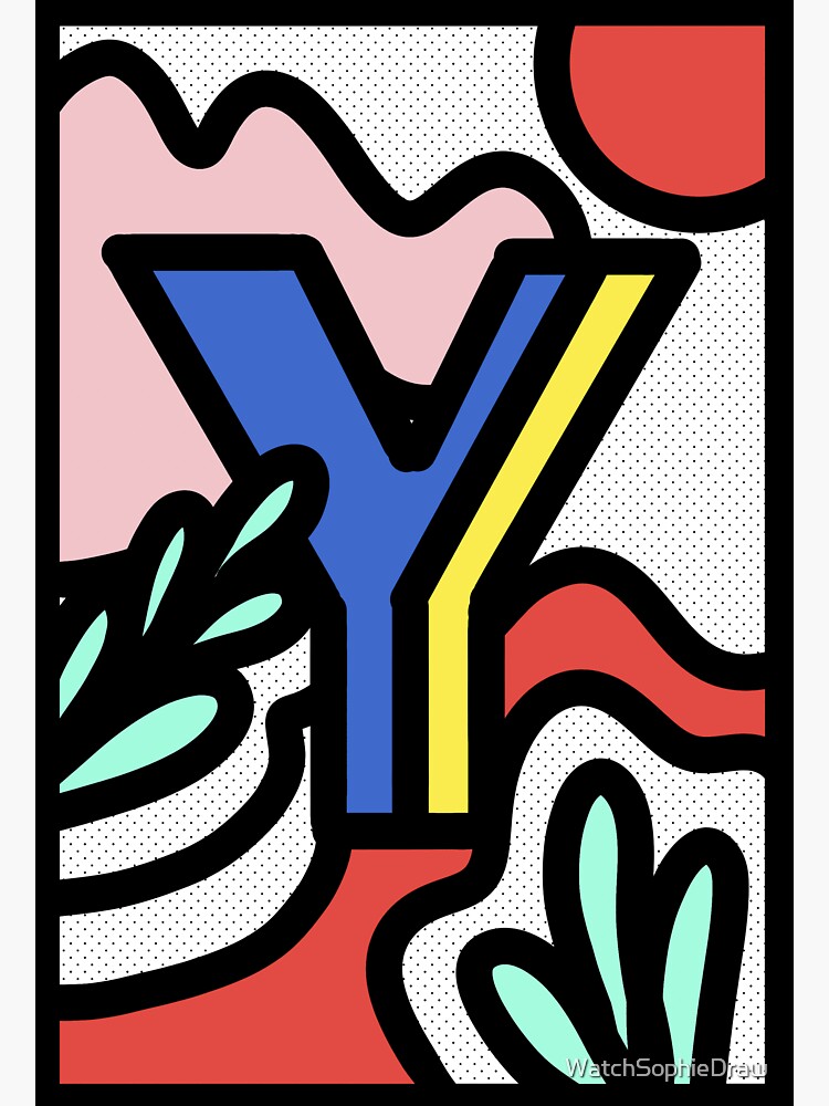 "LETTER Y" Sticker for Sale by WatchSophieDraw | Redbubble