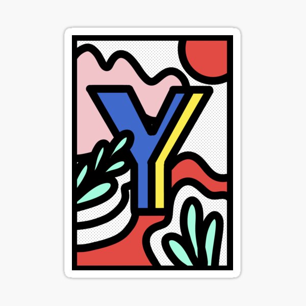 "LETTER Y" Sticker for Sale by WatchSophieDraw | Redbubble