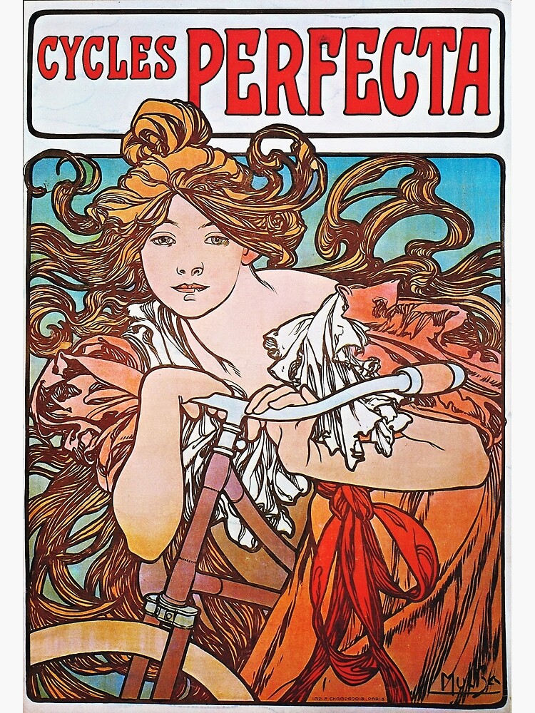 Póster «Perfect Cycles Alphonse Mucha Vintage Pinturas publicitarias ...