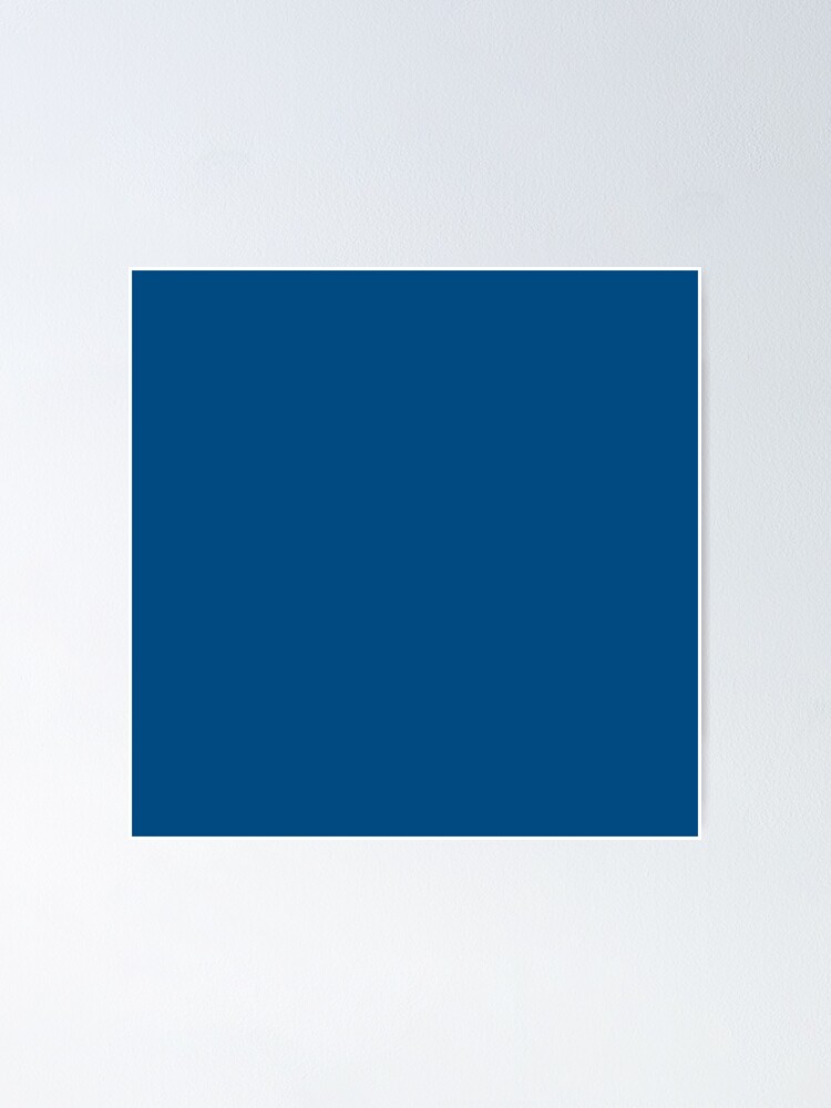 "Classic Blue Basic Simple Plain" Poster for Sale by Pixelsadots ...