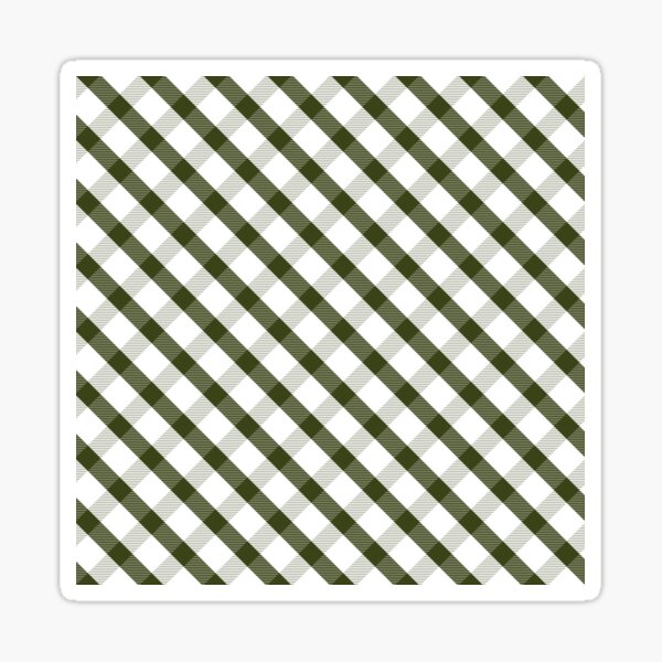 "Chive Gingham Diagonal" Sticker by eddyscanyon | Redbubble