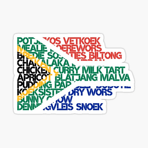 "South Africa Food Map" Sticker by d247 | Redbubble