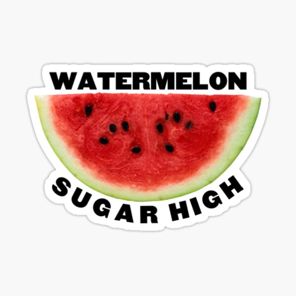 "WATERMELON SUGAR (HARRY STYLES)" Sticker by bemorechilI | Redbubble