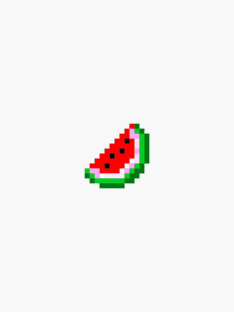 "Pixel Watermelon" Sticker by wallomintart | Redbubble